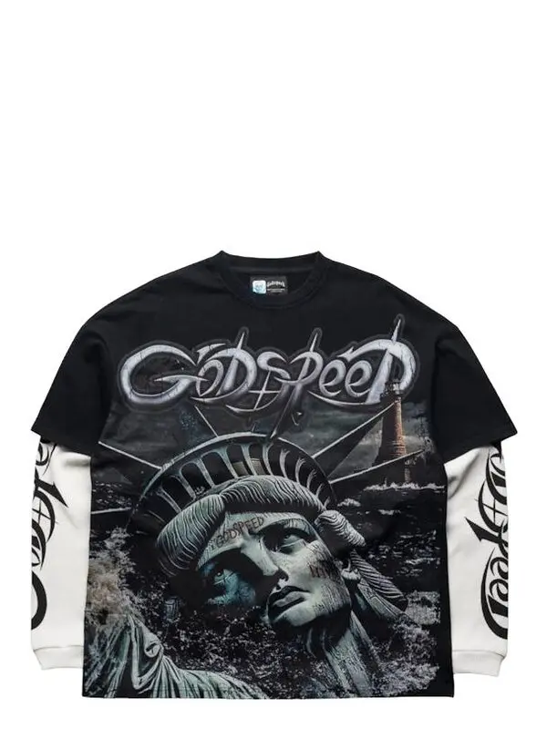 GODSPEED Sunken Liberty 2 Layered T-shirt - Black