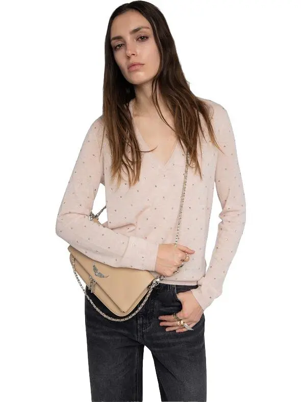 Zadig&Voltaire Rivy Embellished Cashmere Sweater - Natural