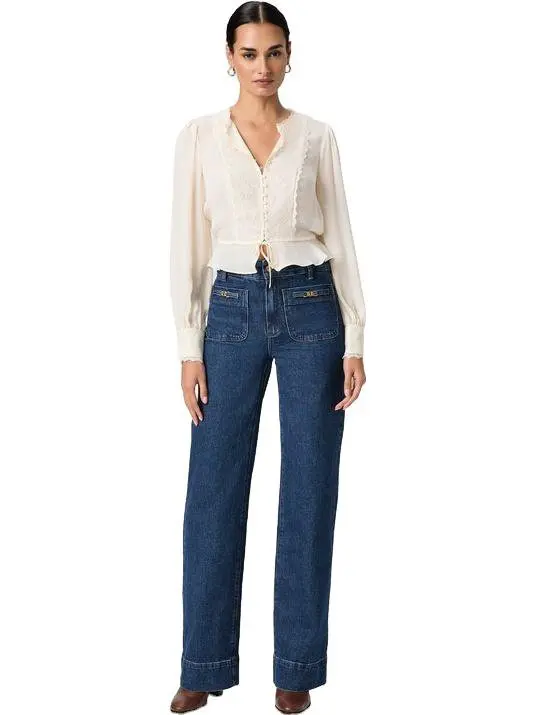 Paige Sasha 32 Wide Leg Jean - Denim