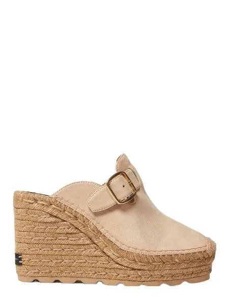 Stella McCartney Gaia Suede Clogs - Red