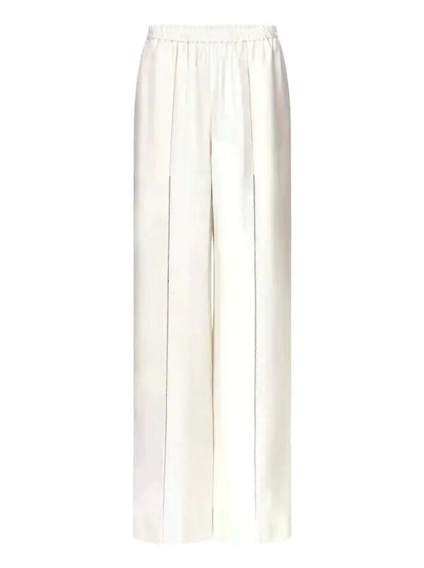 Loulou De Saison Lars Lace-stitch Trousers - Neutrals