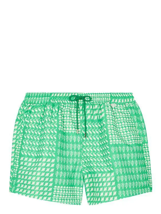 Paul Smith Mixed Pattern Swim Shorts - Green
