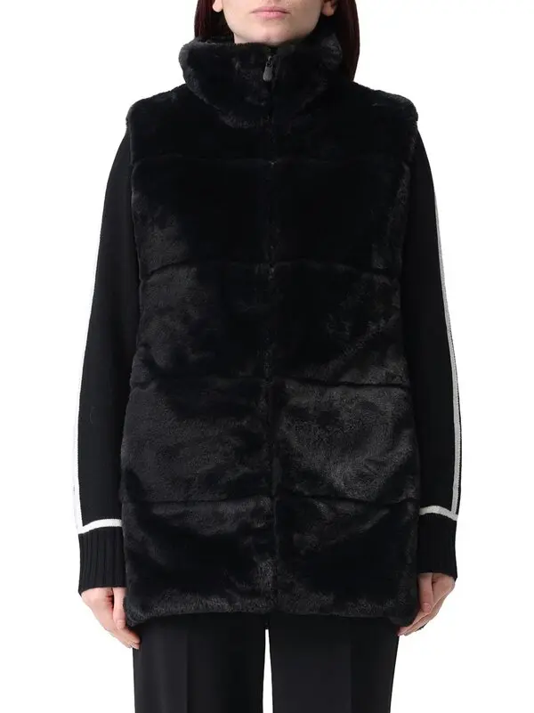 SAVE THE DUCK Fur Coat - Black