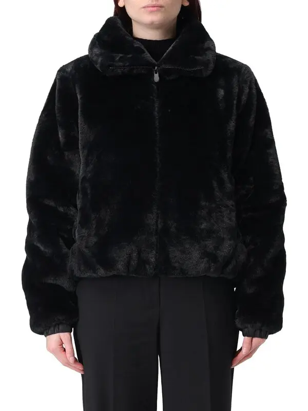 SAVE THE DUCK Fur Coat - Black