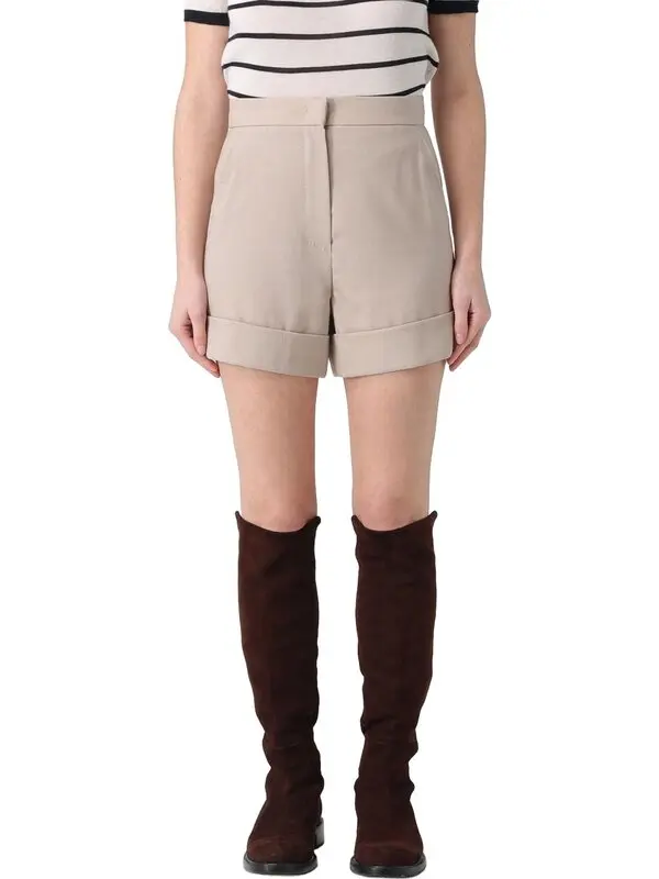 Max Mara High-waisted Shorts - Sand