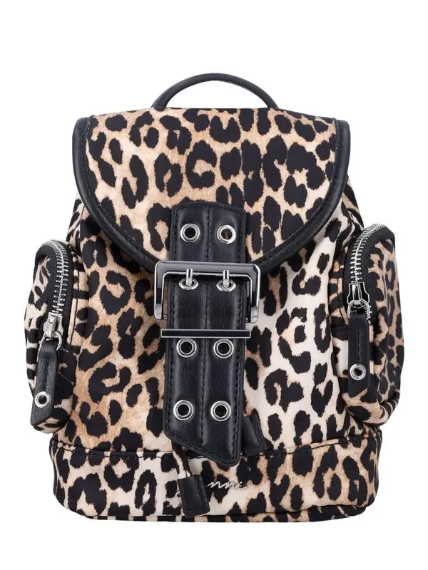 GANNI Printed Backpack - Safari