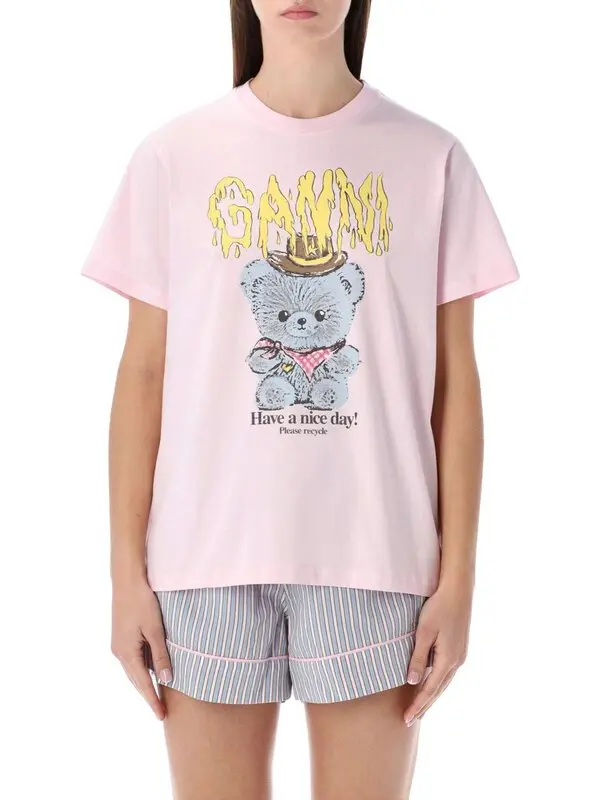 GANNI T-shirt - Pink