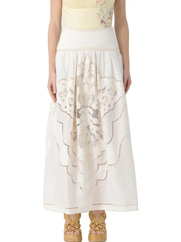 Zimmermann Midi Skirt - Beige
