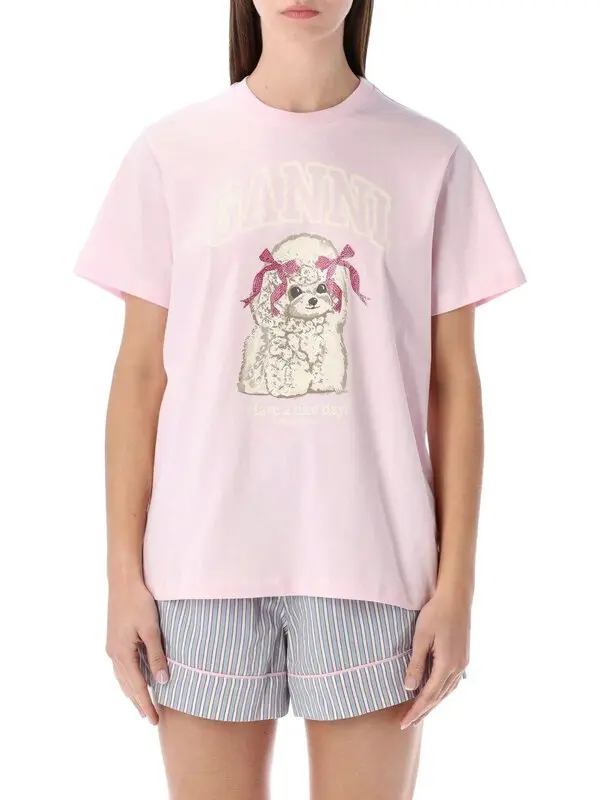 GANNI T-shirt - Pink