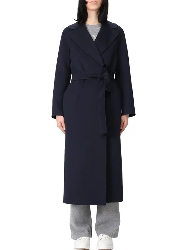 Max Mara Belted Coat - Blue