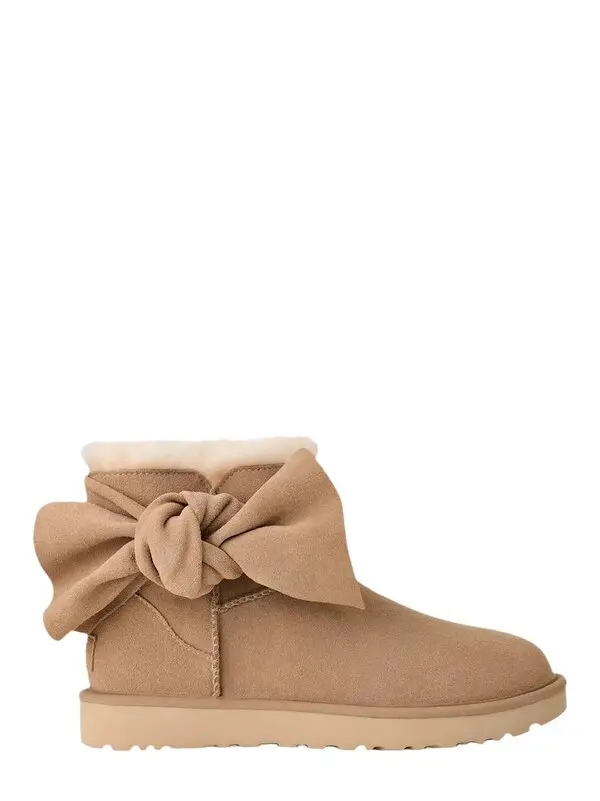 UGG Classic Mini Bow Ankle Boots - Tan
