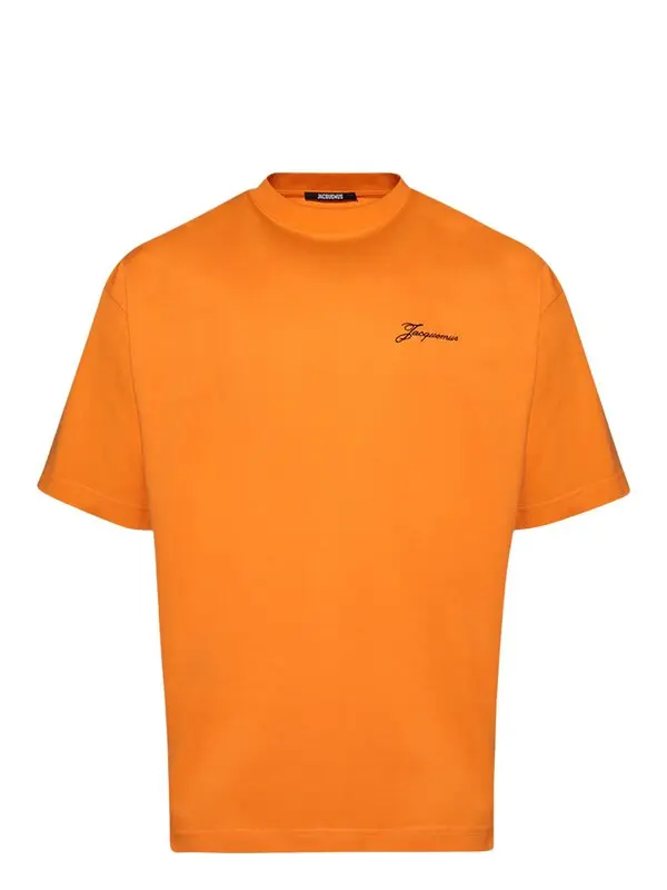 Jacquemus Le T-shirt Halteres 'athletic Club - Orange