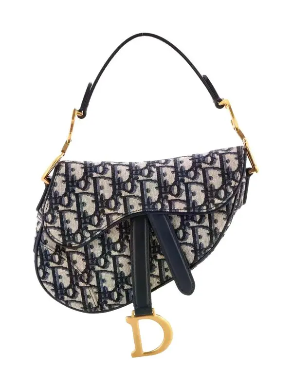 Dior Saddle Oblique Canvas Mini Shoulder Bag - Blue