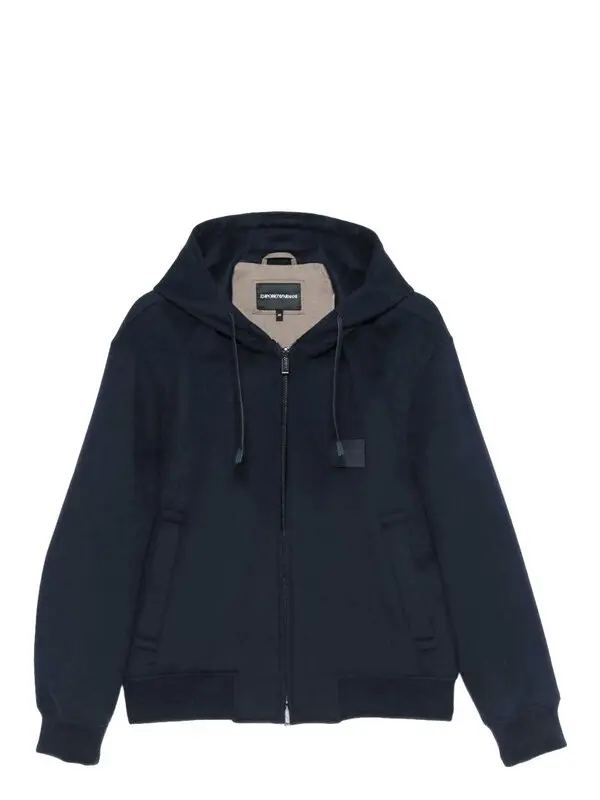 Emporio Armani Wool Blouson Jacket - Blue