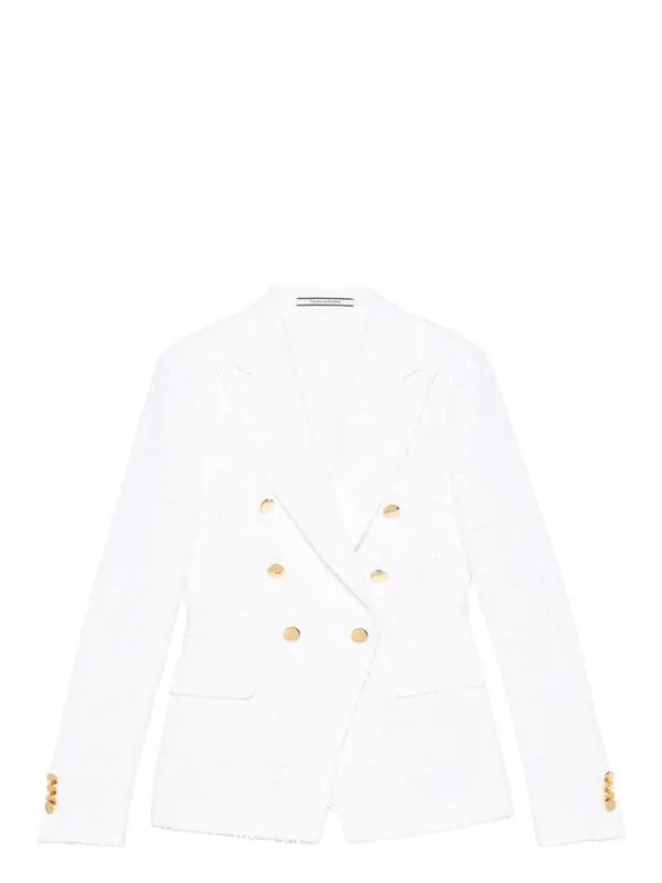 Tagliatore Cotton Single-breasted Jacket - White