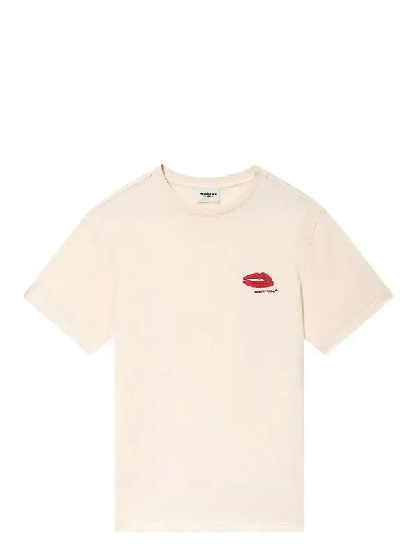 MARANT ETOILE Zewel Cotton T-shirt - Beige