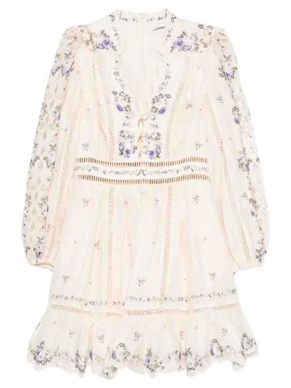 Zimmermann Patience Linen Mini Dress - White