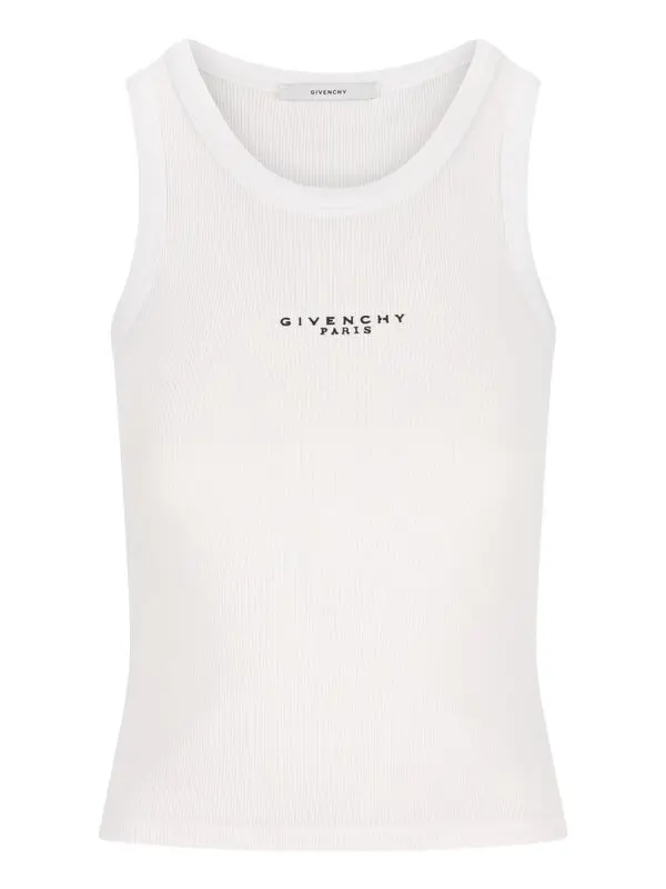 Givenchy Logo Cotton Tank Top - White