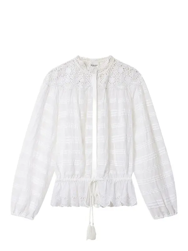 MARANT ETOILE Polly Cotton Blouse - White