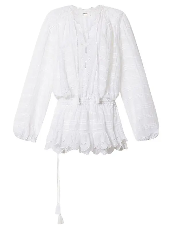 MARANT ETOILE Preya Cotton Mini Dress - White