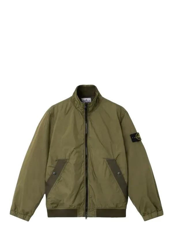 Stone Island Wool And Nylon Bomber Jacket - Green