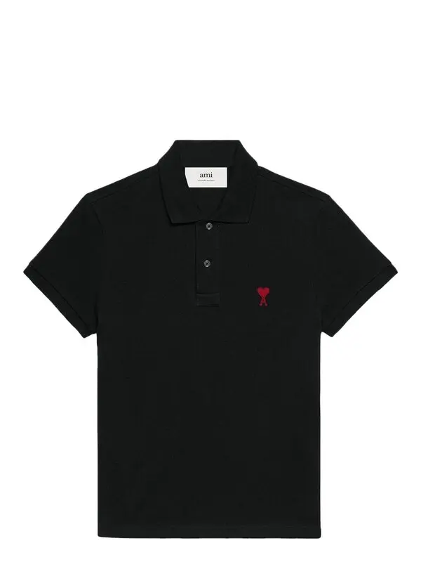 Ami De Coeur Cotton Polo Shirt - Black