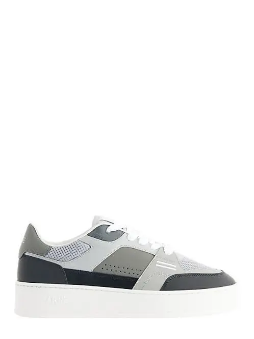 ARNE Arena 2.0 Leather Trainers - Grey Mid