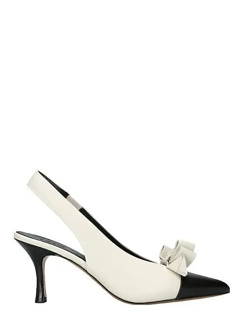 Chloé Alba Sling-back Leather Heeled Courts - White