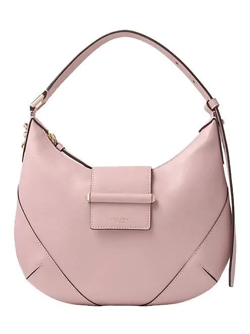JIMMY CHOO Small Leather Hobo Shoulder Bag - Rose/shiny Gold