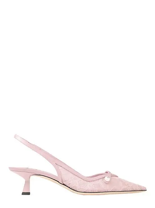 JIMMY CHOO Amita 45 Slingback Heeled Pumps - Rose/rose