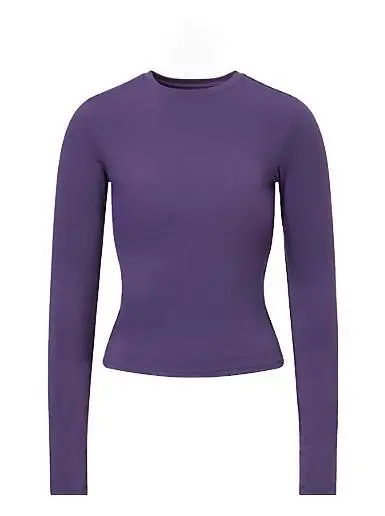 ADANOLA Ultimate Long-sleeve Top - Dark Plum