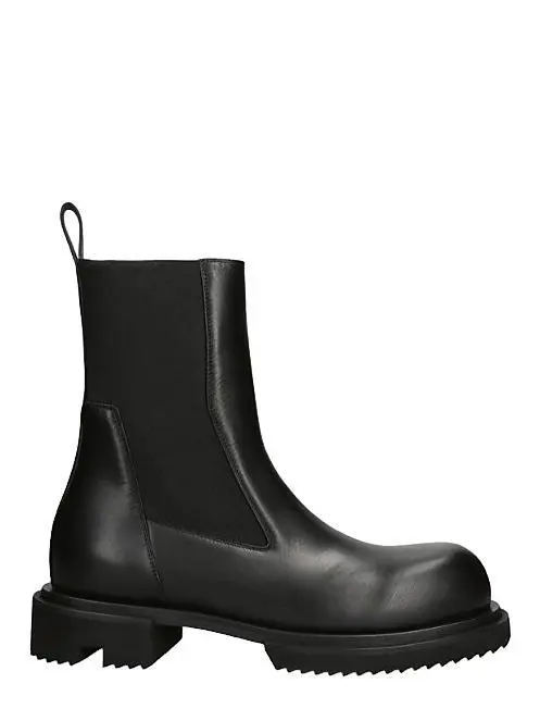 Rick Owens Beatle Gabe Leather Boots - Black