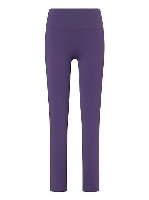 ADANOLA Ultimate High-rise Stretch-woven Leggings - Dark Plum