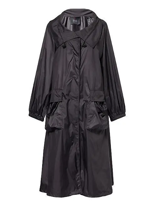 Perfect Moment Parachute Patch-pocket Woven Coat - Black