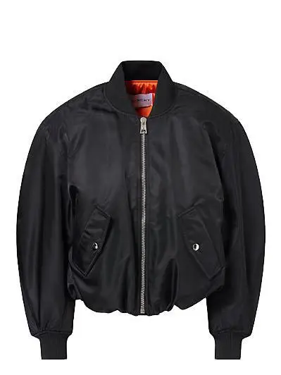 Givenchy Cropped Shell-padded Bomber Jacket - Black