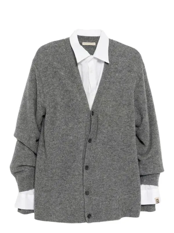 ROMEO HUNTE Layered Cardigan - Grey