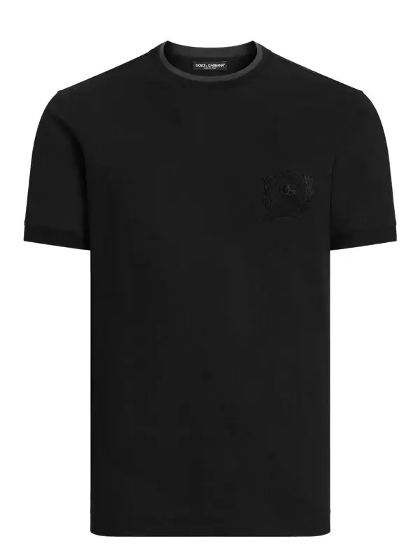 Dolce & Gabbana Embroidery-logo T-shirt - Black