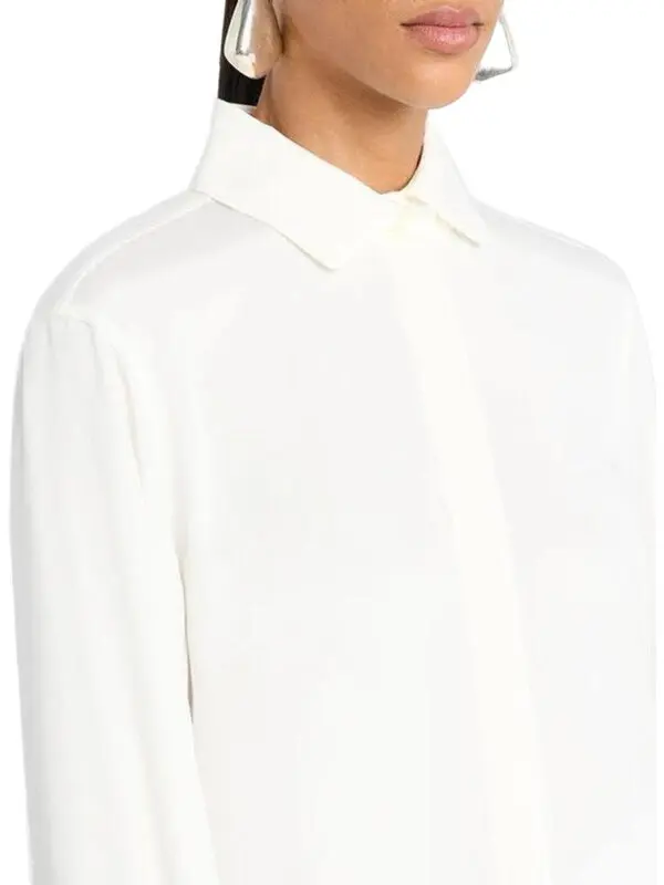 Lafayette 148 New York Pleated Button-down Shirt - Cloud