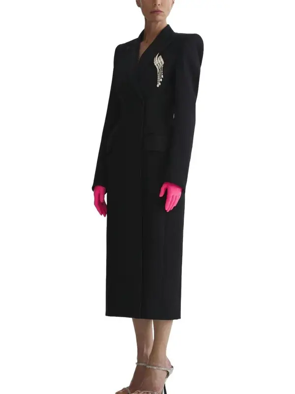 MUGLER Embellished Blazer Coat - Black