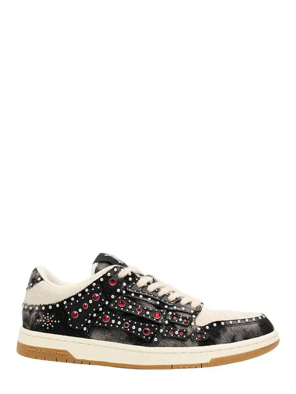 Amiri Studded Skel Low-top Sneakers - Black