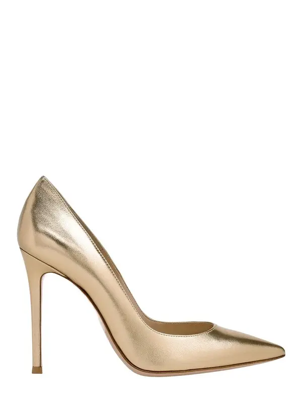 GIANVITO ROSSI 105mm Leather Pumps - Gold Nappa