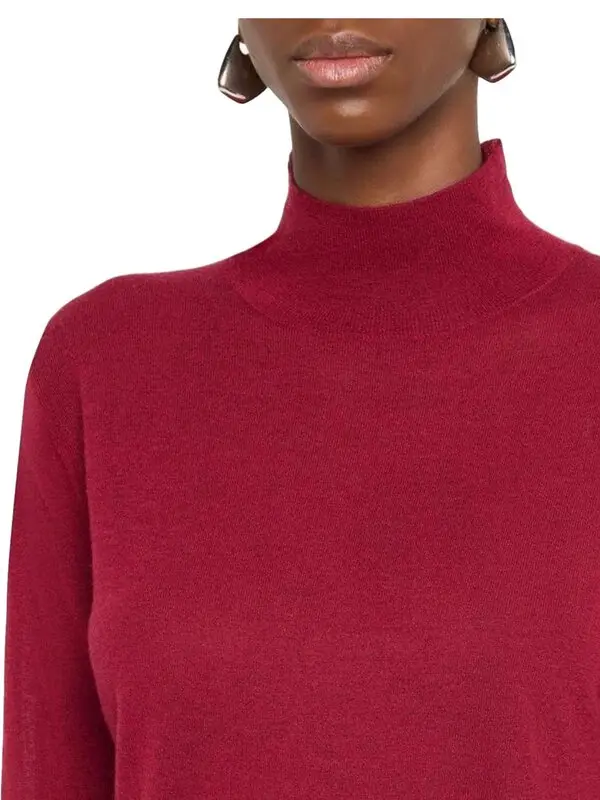 JOSEPH Cashmere Mock-neck Pullover Sweater - Ruby