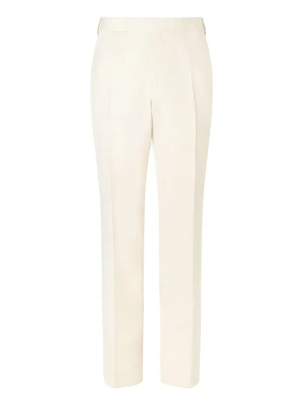 LARDINI Straight-leg Woven Trousers - Beige