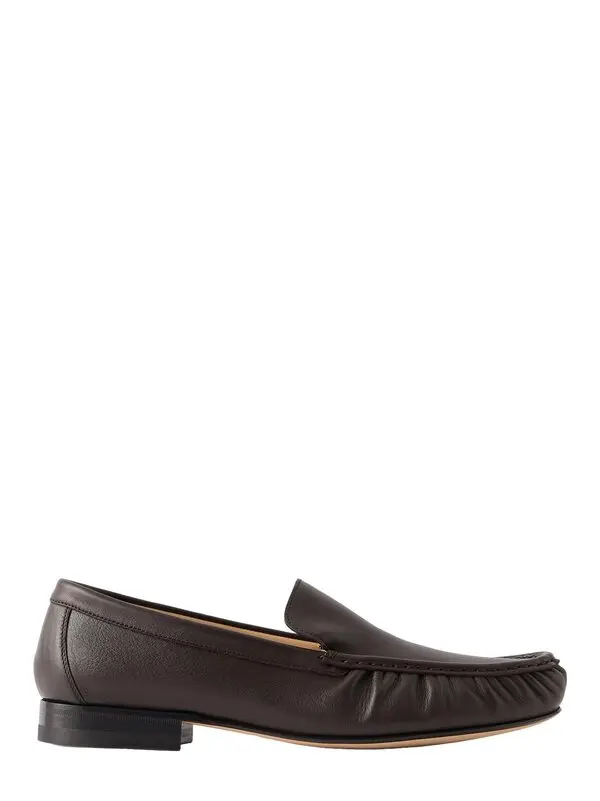 Manolo Blahnik Leonda Leather Loafers - Brown