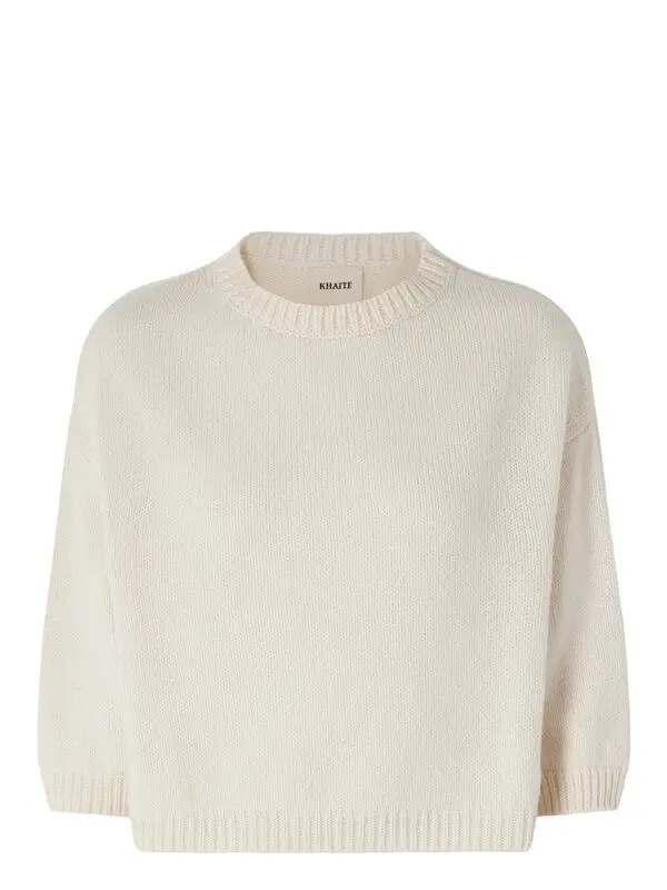 Khaite Sabina Cashmere Sweater - Cream