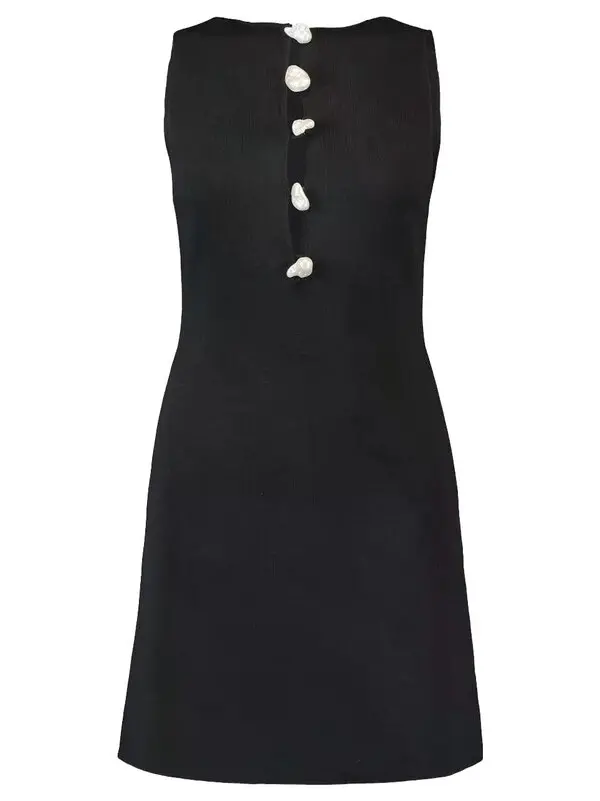 Cult Gaia Doms Button-fastening Midi Dress - Black