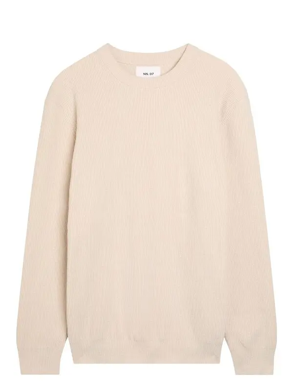 Nn07 Ribbed Knit Jumper - Ivory