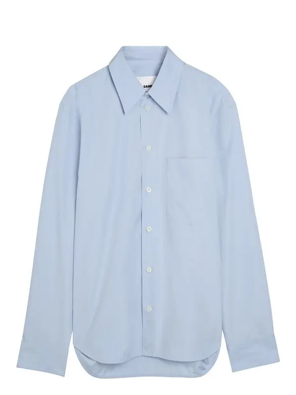 JIL SANDER Cotton-poplin Shirt - Blue