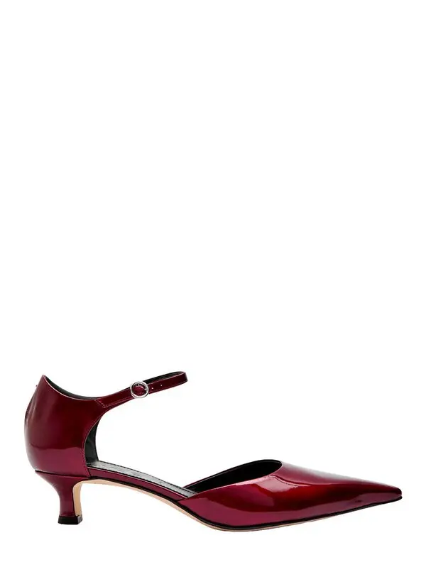 AeydĒ Tillie 35 Patent Leather Pumps - Burgundy