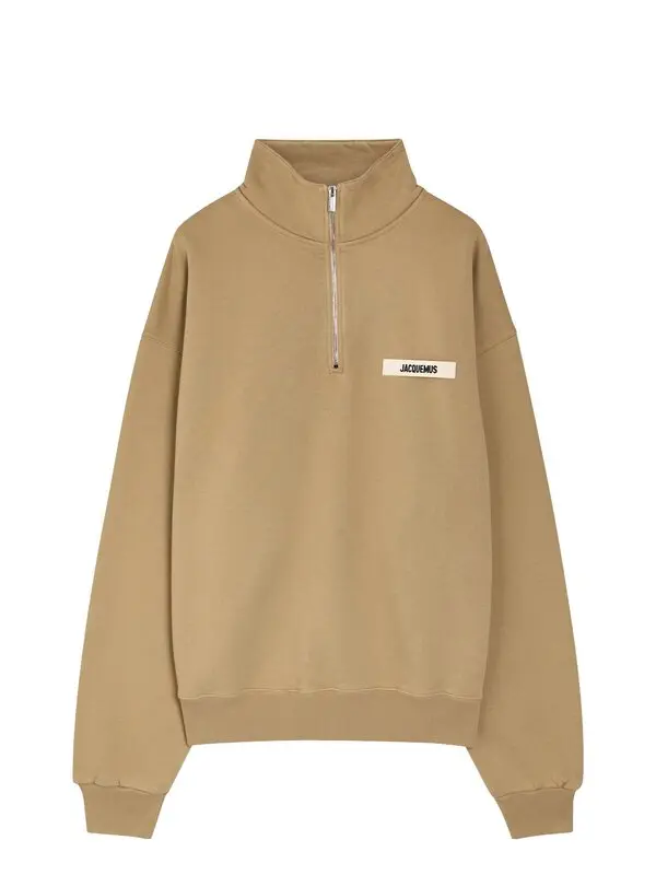Jacquemus Le Camionneur Gros Grain Cotton Sweatshirt - Beige